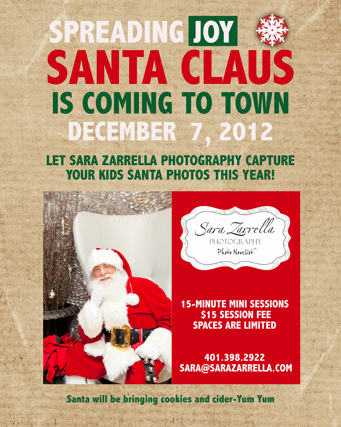 Santa Is Coming December 7th - Sara Zarrella Photography